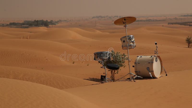 Music Instruments in the Desert Stock Footage - Video of coloured ...