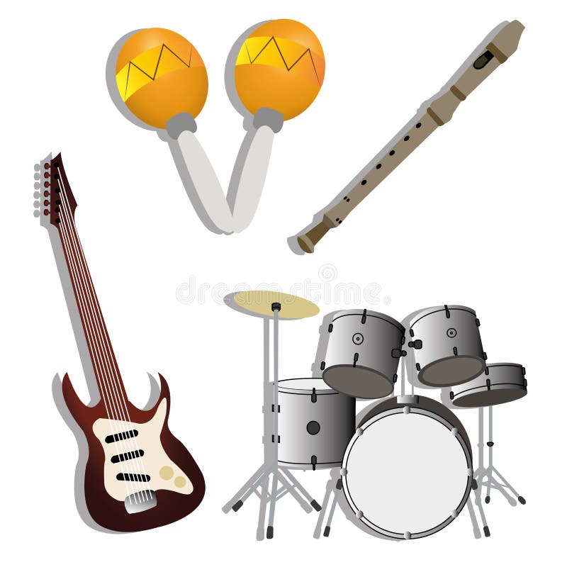 Drums stock vector. Illustration of blue, listening, design - 33013728