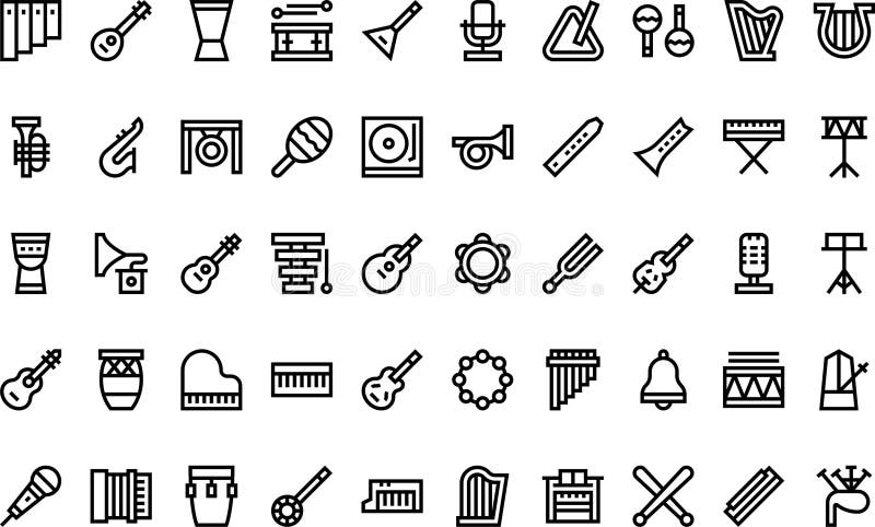 Music Instruments Icons High-Quality Vector Icons Collection with ...
