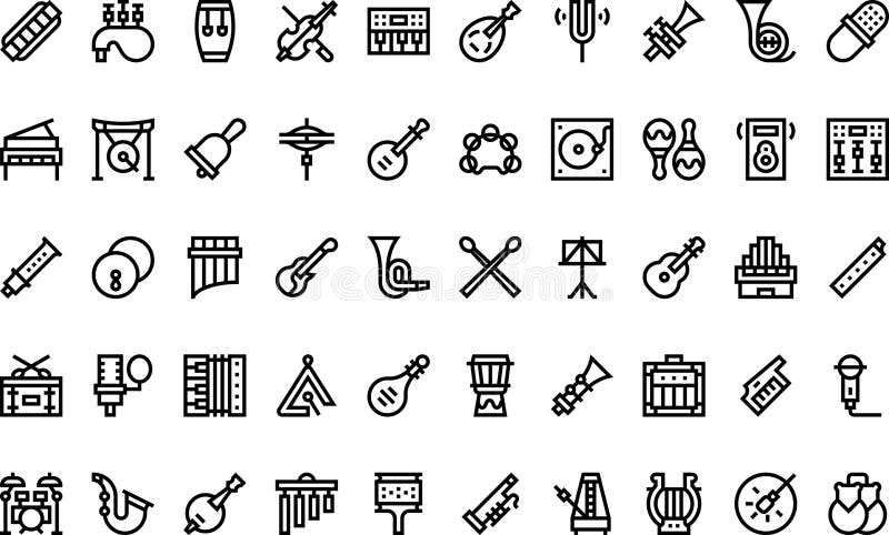 Music Instruments Icons High-Quality Vector Icons Collection with ...