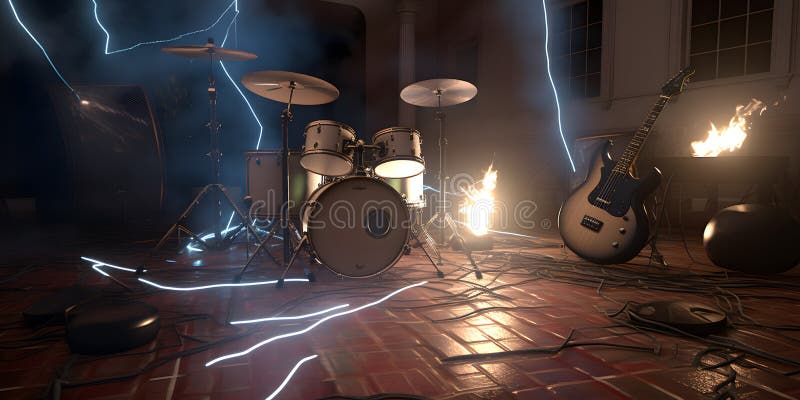 Music Instruments Performance Sound Hyper-realistic Textu Generative AI ...