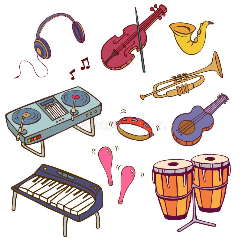 Russian Folk Music Instruments Stock Vector - Illustration of keys ...