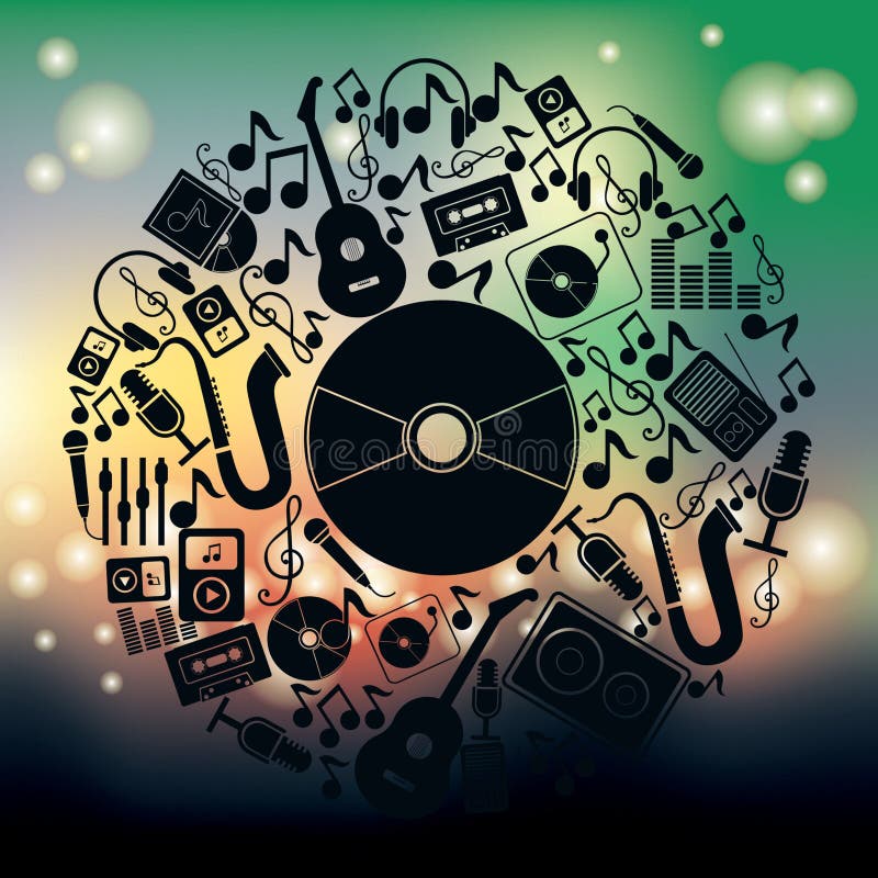 Music Items Concept. Vector Illustration Decorative Design Stock Vector ...