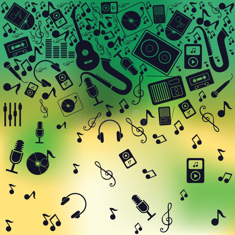 Music Items Concept. Vector Illustration Decorative Design Stock Vector ...