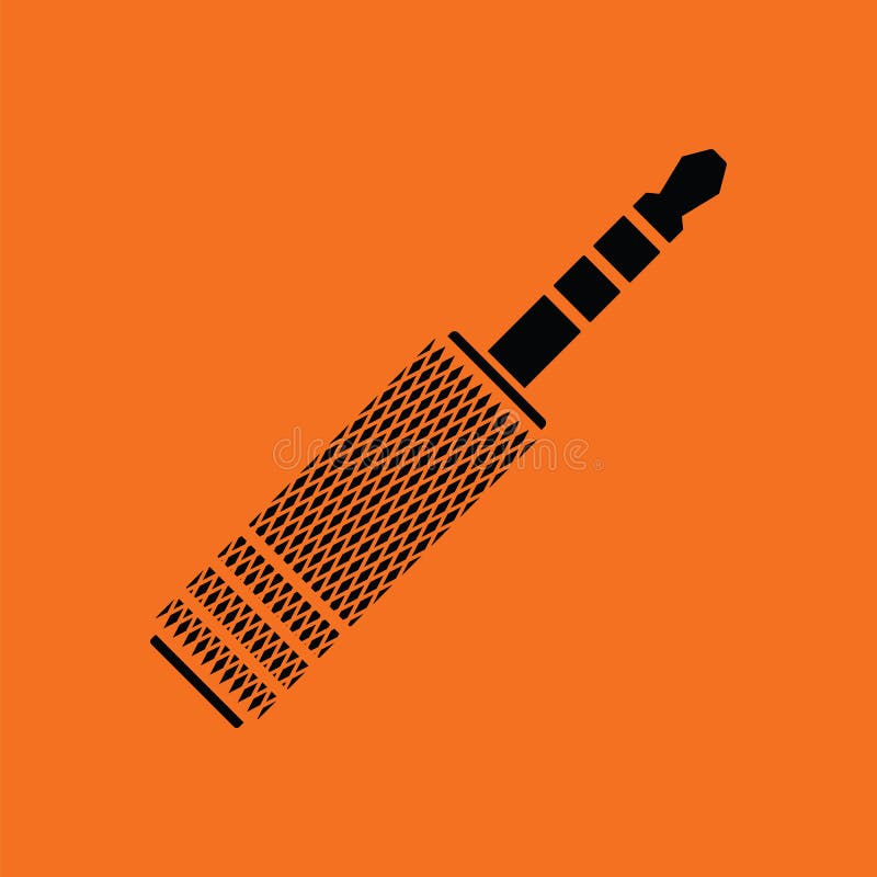 Music jack plug-in icon stock vector. Illustration of logo - 124032780