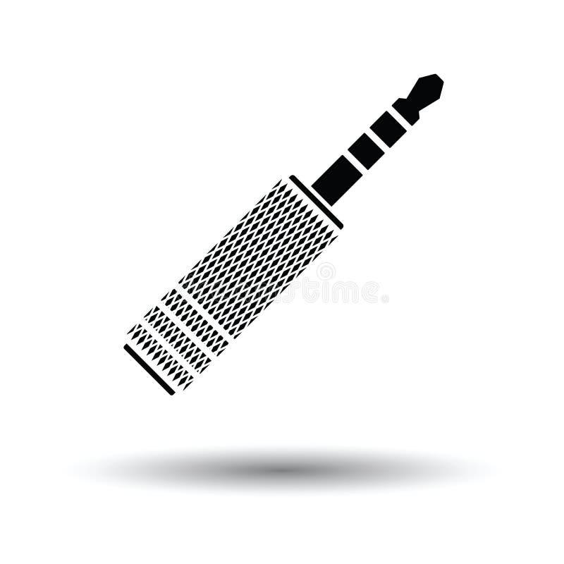 Music jack plug-in icon stock vector. Illustration of logo - 124032780