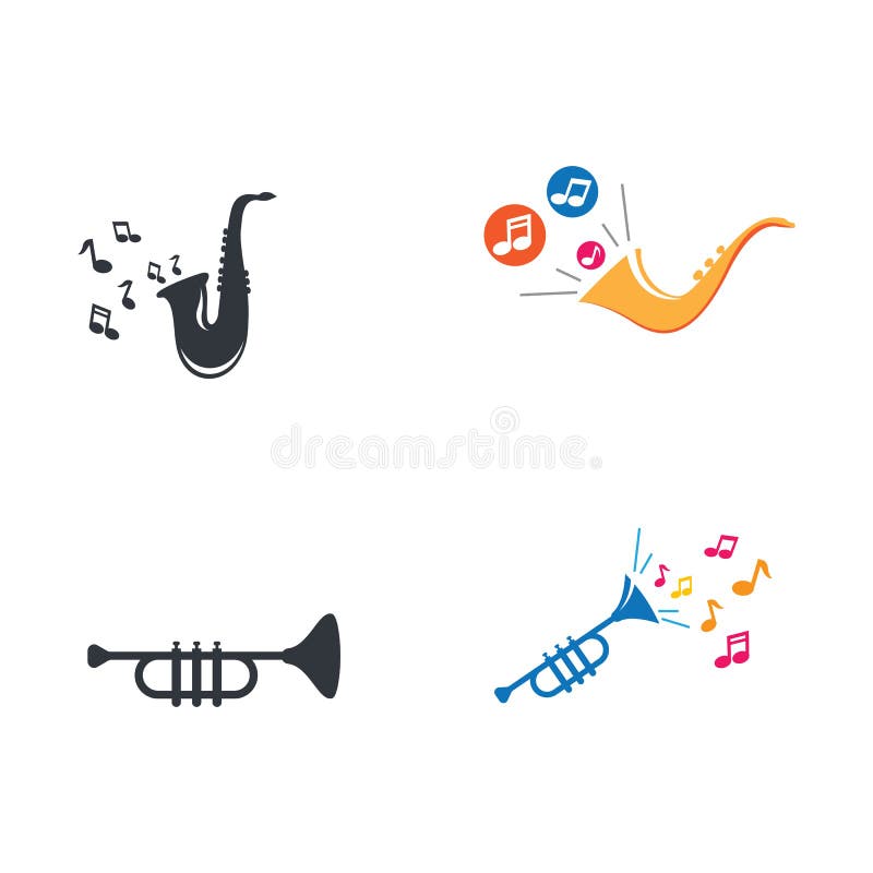 Music jazz logo icon stock vector. Illustration of icon - 174625226