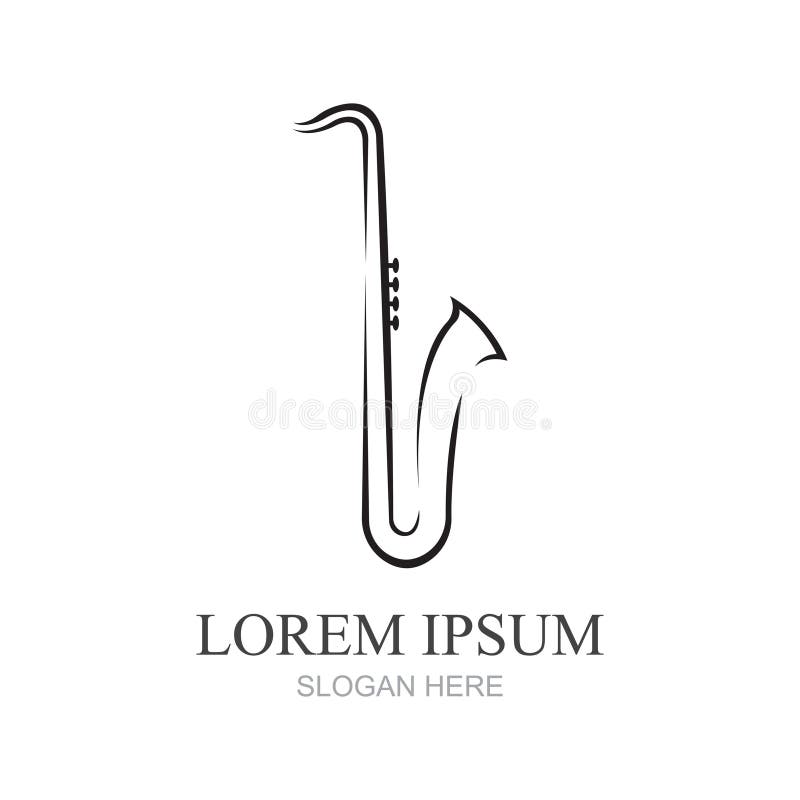Music Jazz Logo Icon Vector Illustration Stock Vector - Illustration of ...