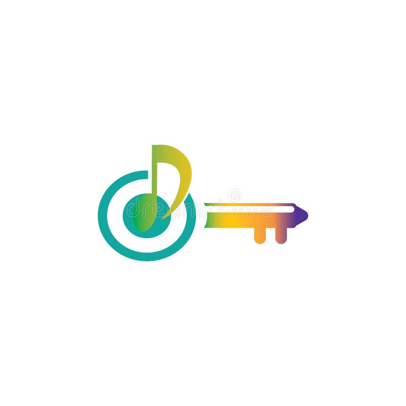 Music Key Illustration Logo Vector Stock Vector - Illustration of ...