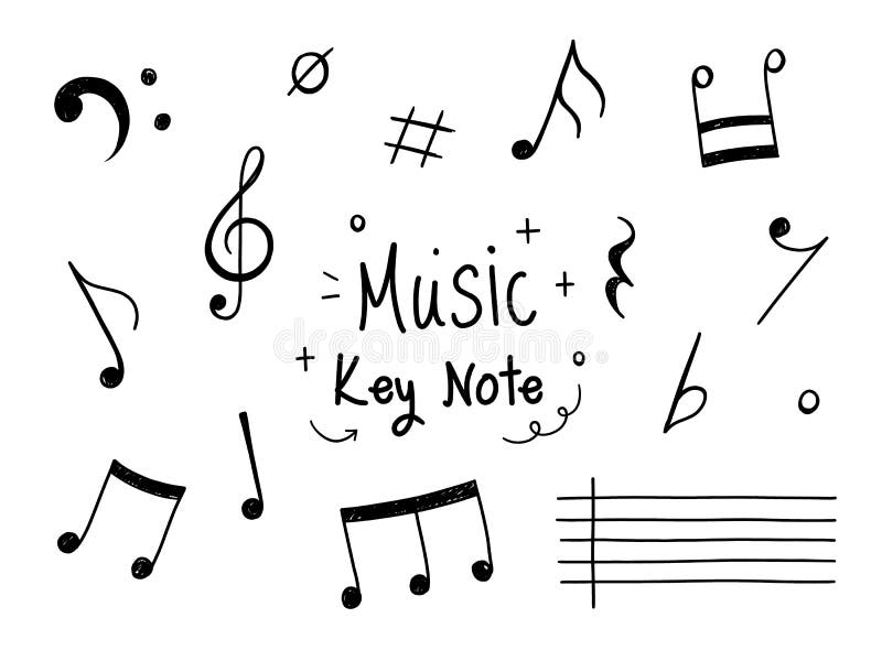 Music Key Notes. Vector Illustration Stock Vector - Illustration of ...