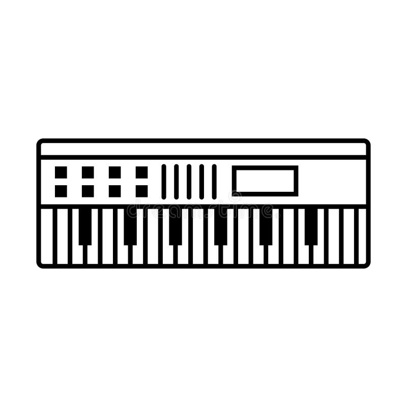 Music keyboard instrument stock vector. Illustration of electronic ...