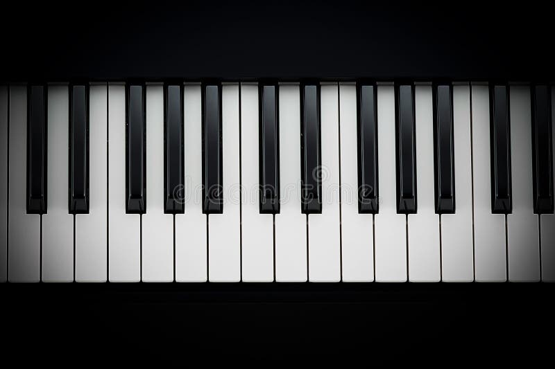 Music Keyboard Top View Background. Concept Banner Stock Image - Image ...