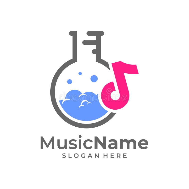 Music Lab Logo Vector Icon Illustration. Lab Music Logo Design Template ...