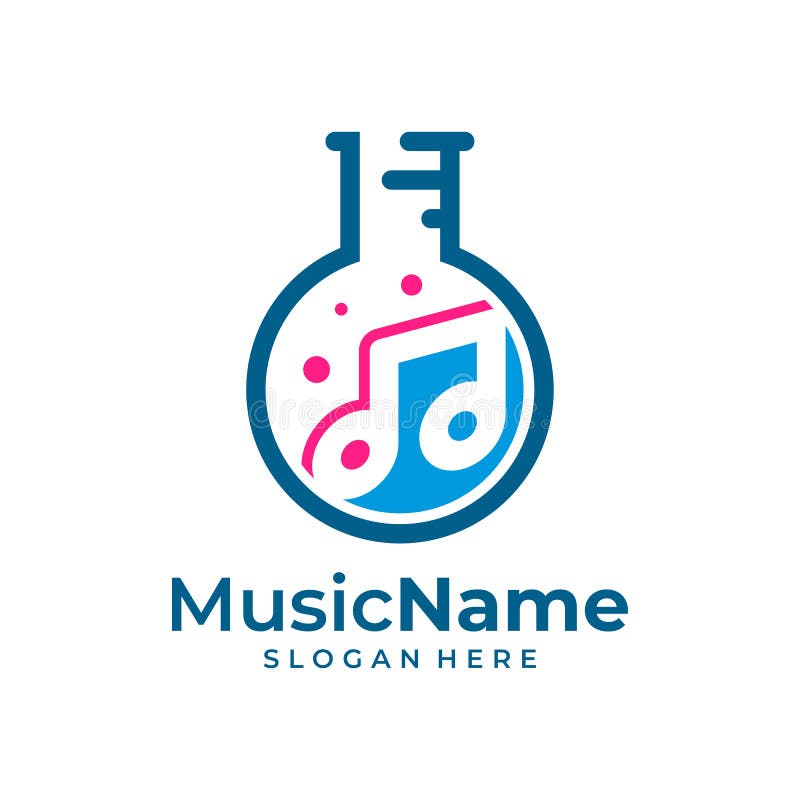 Music Lab Logo Vector Icon Illustration. Lab Music Logo Design Template ...