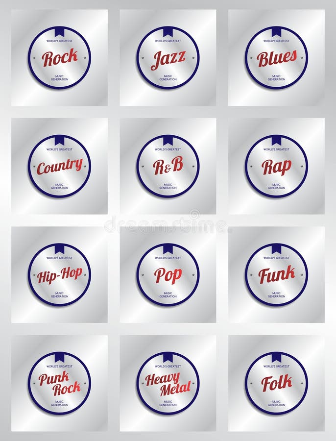 Music label sticker stock vector. Illustration of abstract - 41094820