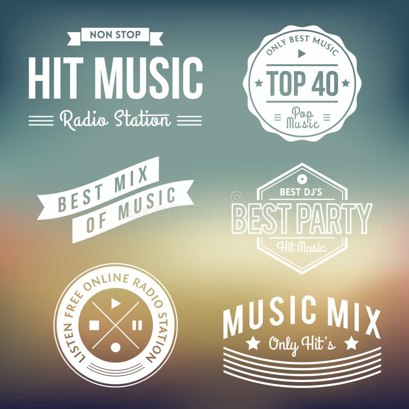 Music Label stock vector. Illustration of logos, badge - 57395817