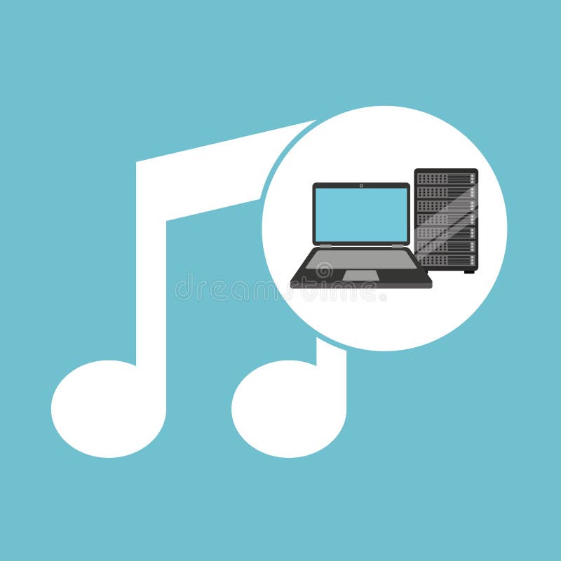 Music Server Logo Icon Design Stock Vector - Illustration of creative ...