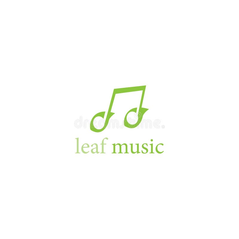 Music Leaf Logo Design Illustration Vector Stock Vector - Illustration ...