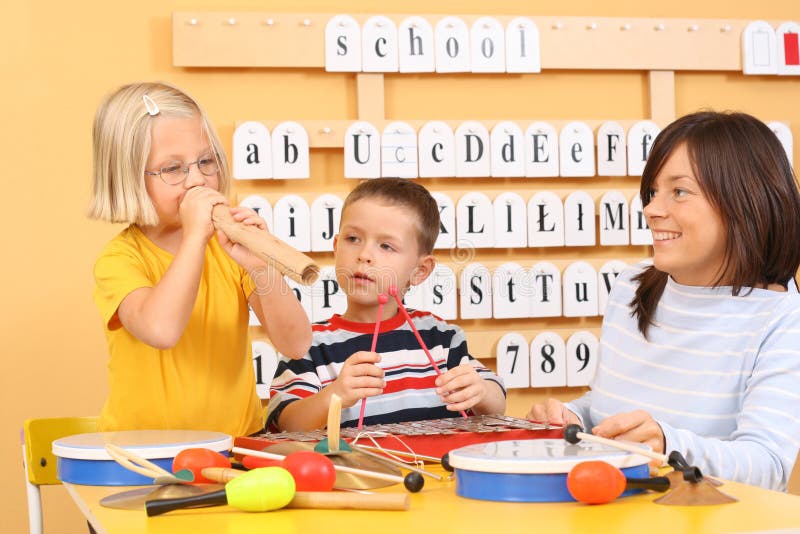 Music lesson stock photo. Image of preschooler, kindergarten - 3230006
