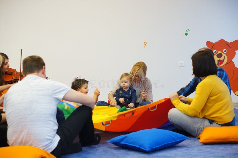 Music lesson for kids. editorial stock image. Image of parent - 172977944