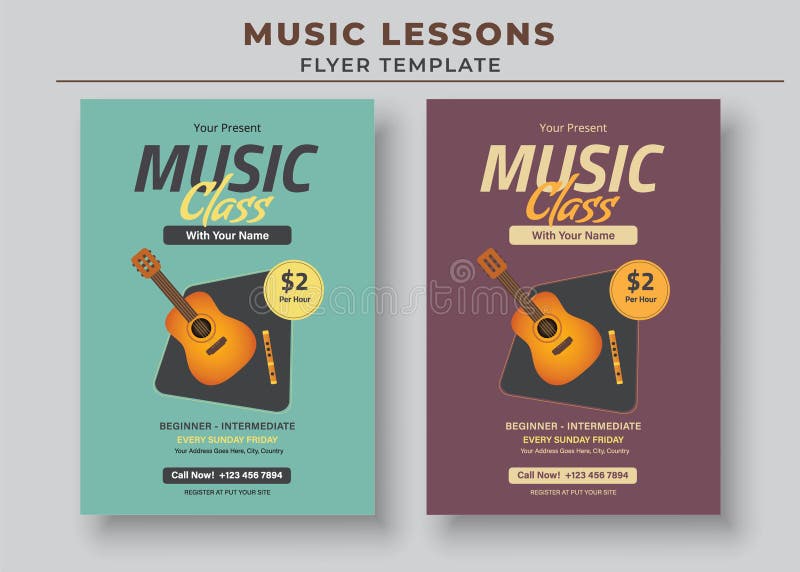 Music Lessons Flyer Template, Piano Lessons Poster, Music Class Poster ...