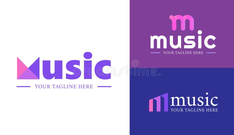 Music Lettering Logo. Letter M Music Logo Design. M Letter Logo Design ...