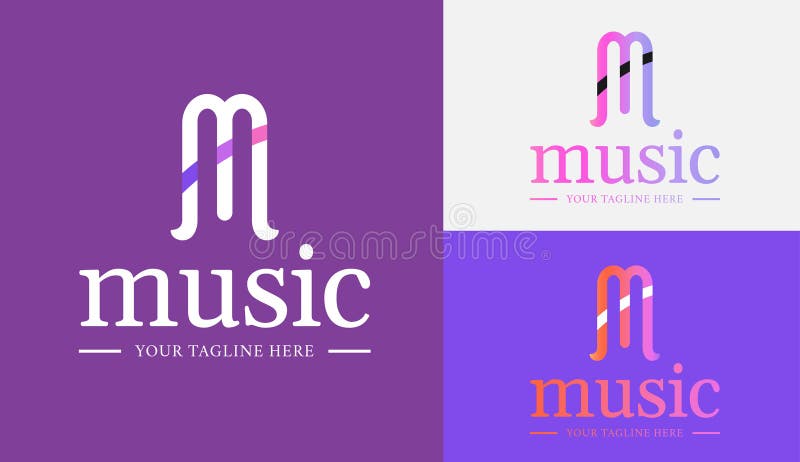 Music Lettering Logo. Letter M Music Logo Design. M Letter Logo Design ...