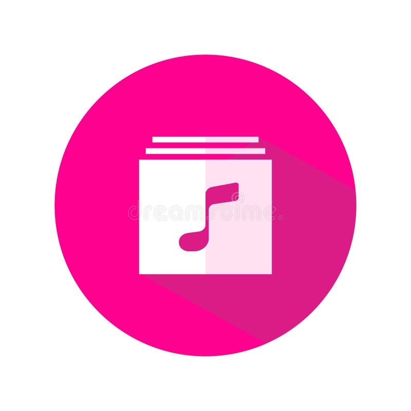 Music Library Music Player Icon. the Rectangle Element is an Archive ...