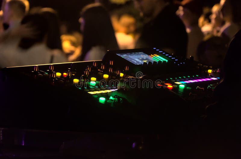 Music and lighting console editorial stock photo. Illustration of ...