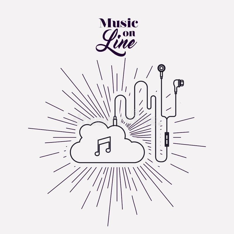Music on line design stock vector. Illustration of multimedia - 73214114