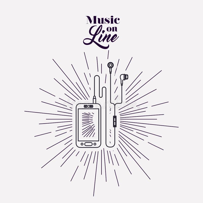 Music on line design stock vector. Illustration of background - 73214722