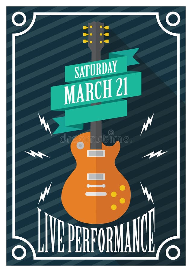 Music Live Performance. Vector Illustration Decorative Design Stock ...