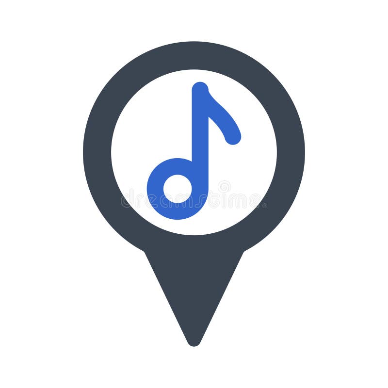Music location icon stock vector. Illustration of melody - 263832837