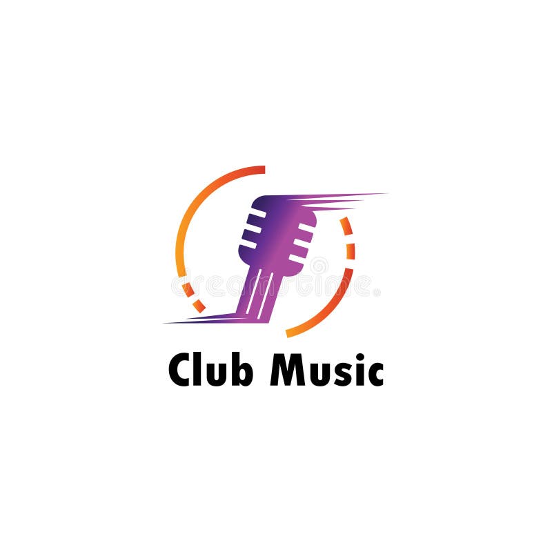 Music Logo Club Illustration Microphone Handset Template Design Vector ...