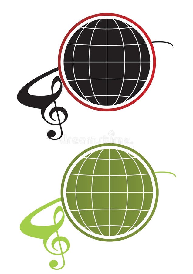 World Music Earth Notes stock vector. Illustration of world - 3224986