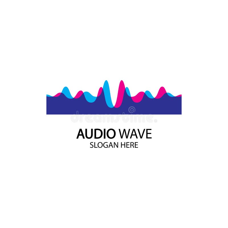 Music Logo Concept Sound Wave, Audio Technology, Abstract Shape Stock ...
