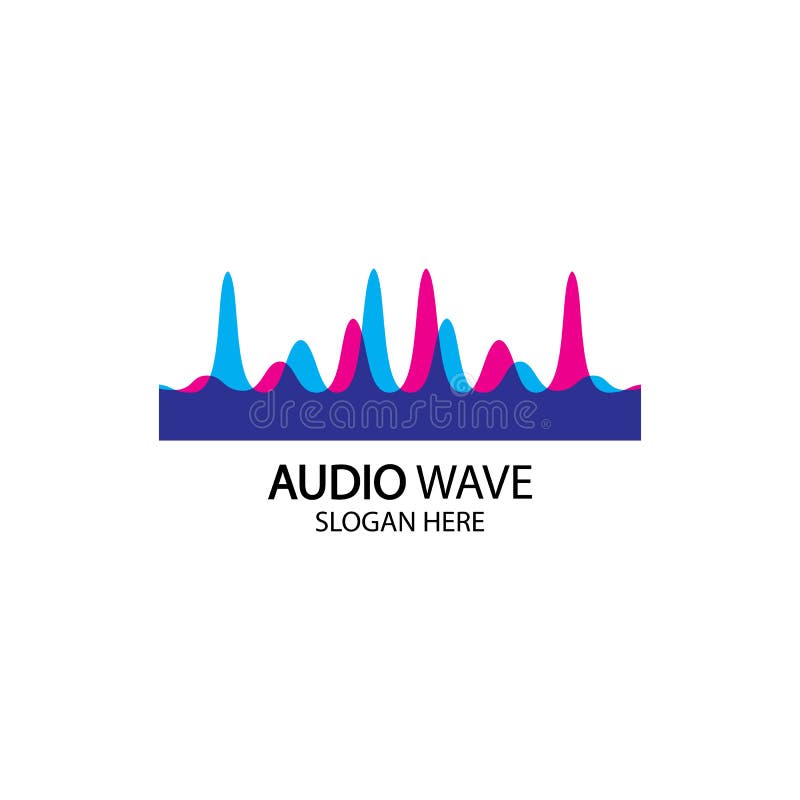 Music Logo Concept Sound Wave, Audio Technology, Abstract Shape Stock ...