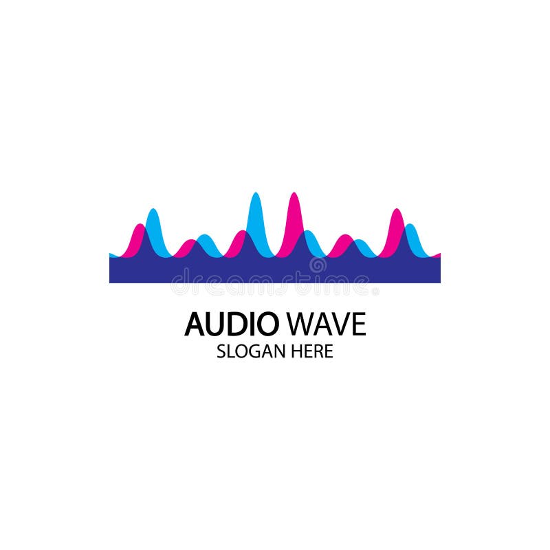 Music Logo Concept Sound Wave, Audio Technology, Abstract Shape Stock ...