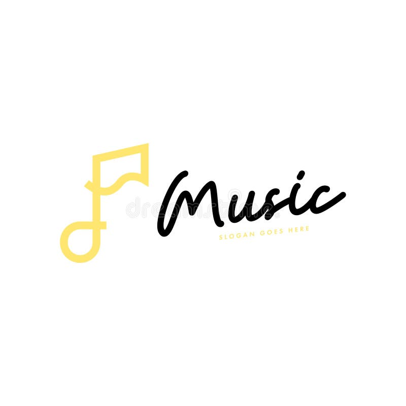Music Logo Design Concept Vector Stock Illustration - Illustration of ...