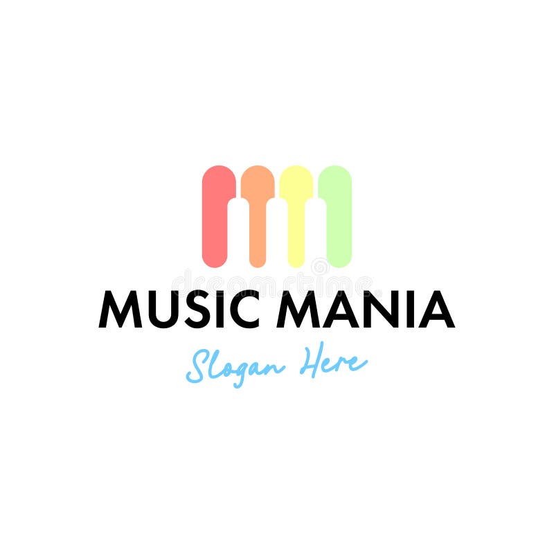 Music Logo Design Concept Vector Stock Illustration - Illustration of ...