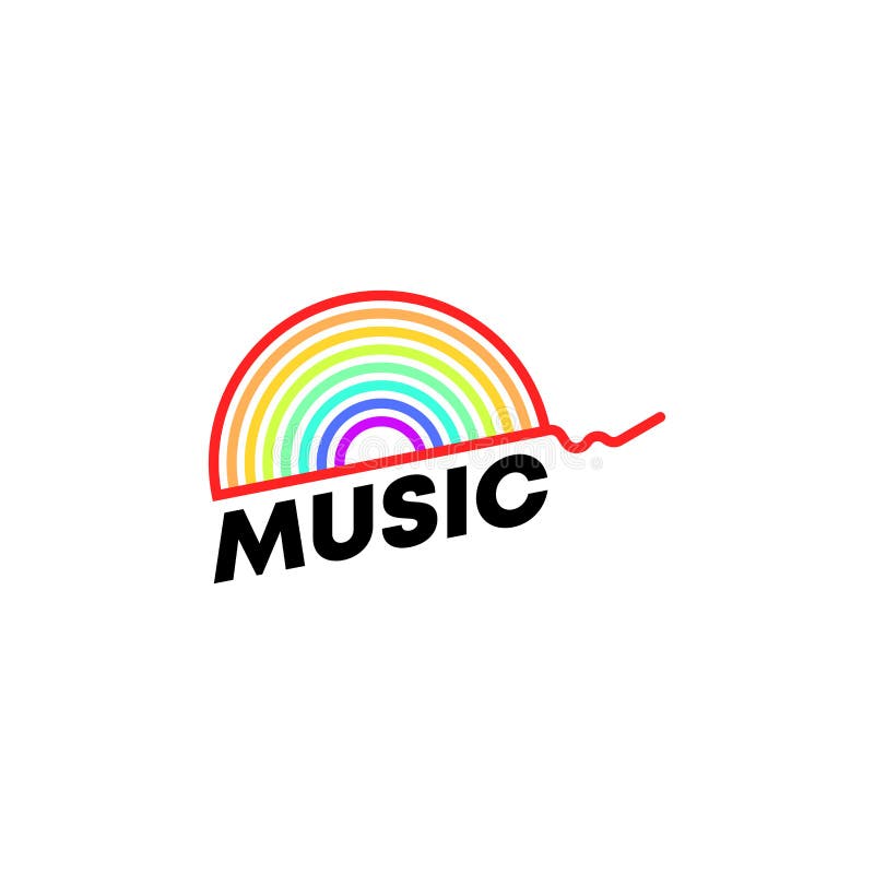 Music Logo Design Concept Vector Stock Illustration - Illustration of ...