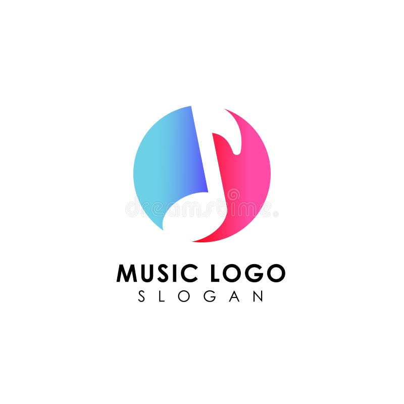 Music Logo Design. Flat Music Note Symbol Designs Stock Vector ...