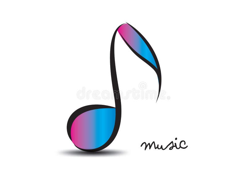 Music Logo Design Template, Musical Note of Floral Shapes, Web Icon ...