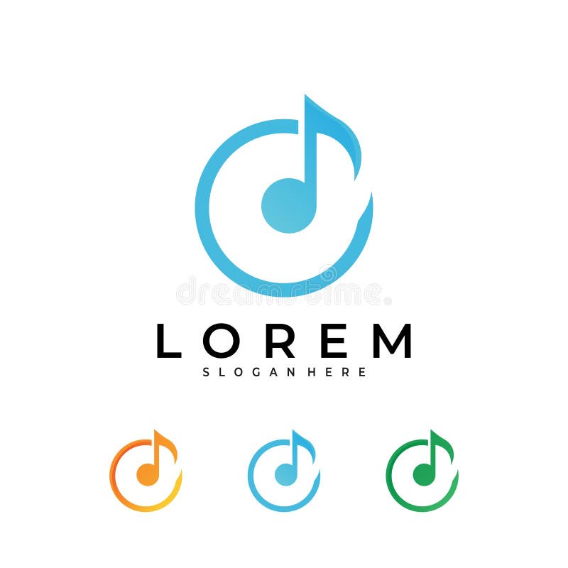 Music Logo Vector Design Template Stock Vector - Illustration of ...