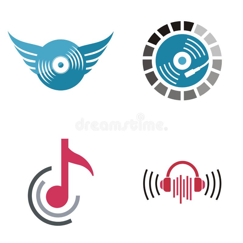 Music logo symbol stock vector. Illustration of button - 124924428