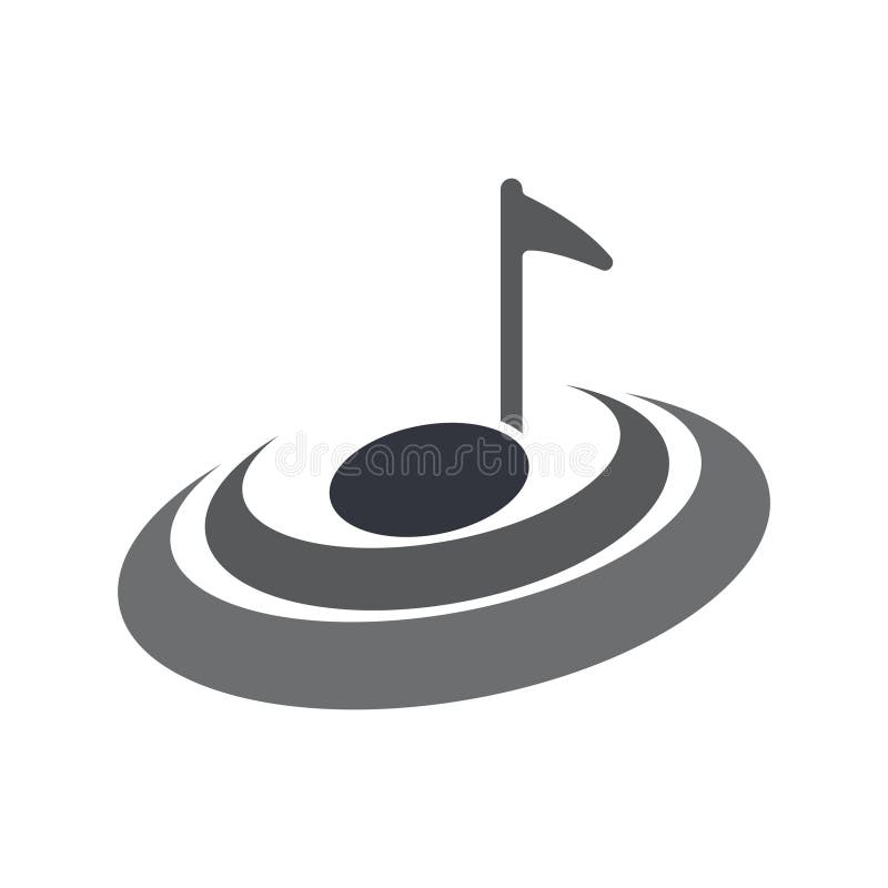 Music Logo Template Icon stock vector. Illustration of white - 338038782