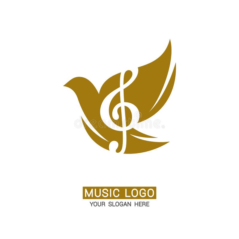Music Logo. Treble Clef on a Dove Background. Stock Vector ...