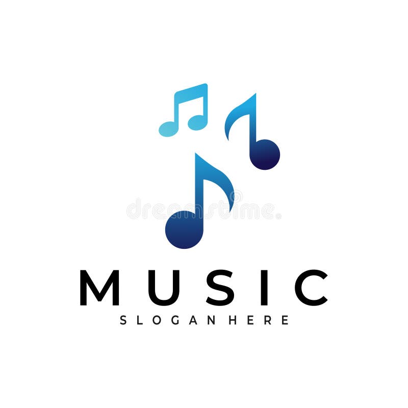 Music Logo Vector Design Template Stock Vector - Illustration of music ...