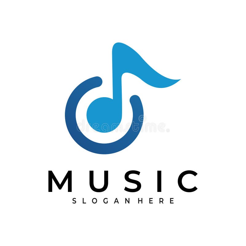 Music Logo Vector Design Template Stock Vector - Illustration of ...
