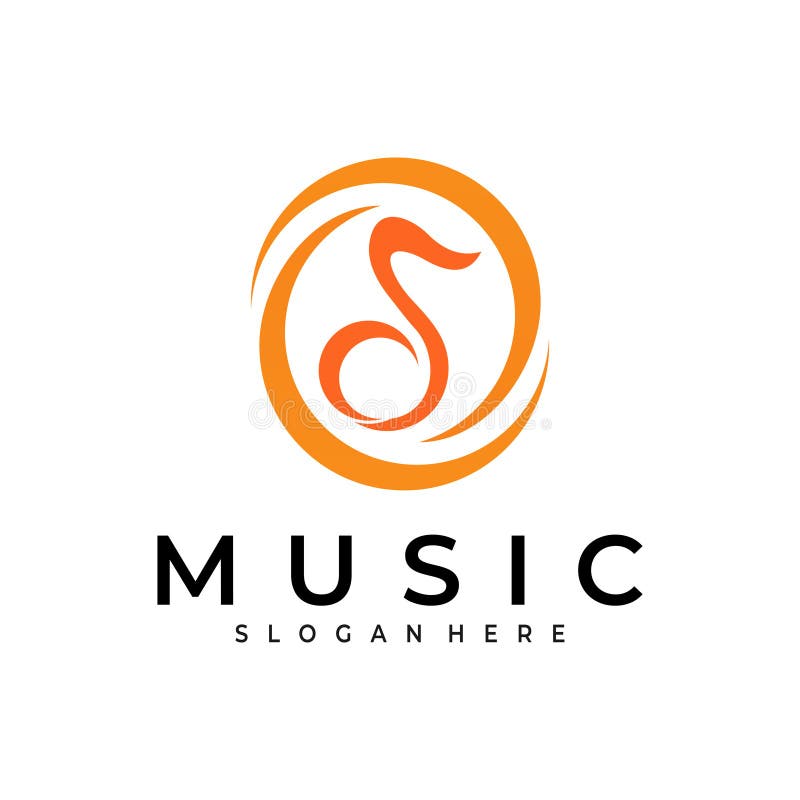 Music Logo Vector Design Template Stock Vector - Illustration of modern ...